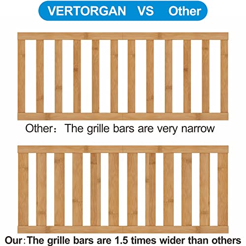 VERTORGAN Shoe Rack, 2 Tier Bamboo Stackable Shoe Shelf Storage Organizer for Entryway, Hallway, Closet and Living Room (Natural)