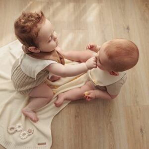 Bleu La La Silicone Free Vegan Leather Buttery Soft Bibs with Pocket for Infants & Babies