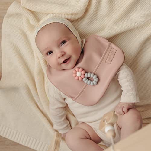 Bleu La La Silicone Free Vegan Leather Buttery Soft Bibs with Pocket for Infants & Babies