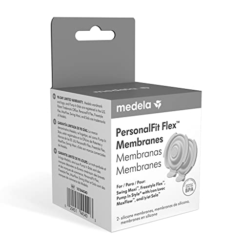 Medela PersonalFit Flex Replacement Membranes, 2-Pack, Compatible with Pump in Style MaxFlow, Swing Maxi and Freestyle Flex Breast Pumps, Authentic Medela Spare Parts,2 Count (Pack of 1)