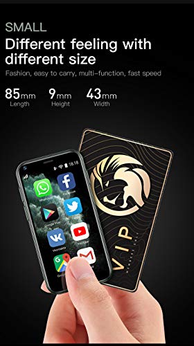 Super Mini Smartphone, SOYES XS11 Unlocked Phone 3G WCDMA Android Mobile Phone 2.5" Touch Screen 1GB RAM 8GB ROM Dual SIM WiFi Bluetooth Hotspot Ultra Thin Card Mobile Phone Pocket Cellphone (White)