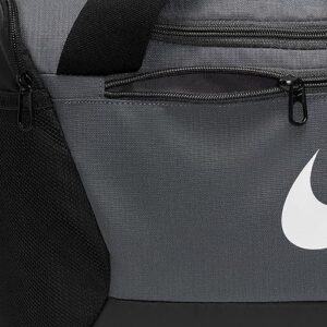 Nike Brasilia 9.5 Small Training Gym Sports Duffel Bag (Iron Grey/Black/White)