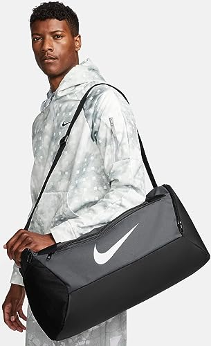 Nike Brasilia 9.5 Small Training Gym Sports Duffel Bag (Iron Grey/Black/White)