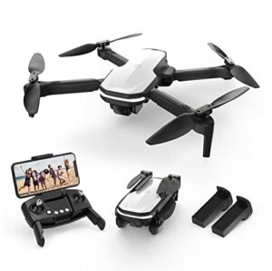 holy stone hs280 foldable fpv drone with adjustable 1080p hd wifi camera, lightweight rc quadcopter for kids adults beginner, 2 modular batteries, auto hover, gravity sensor, voice gesture control