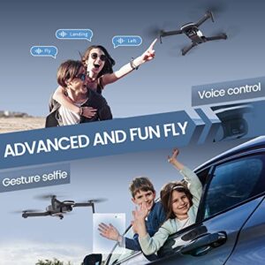 Holy Stone HS280 Foldable FPV Drone with Adjustable 1080P HD WiFi Camera, Lightweight RC Quadcopter for Kids Adults Beginner, 2 Modular Batteries, Auto Hover, Gravity Sensor, Voice Gesture Control