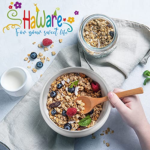 HaWare 6-Piece Kids Bowls, 12oz SUS304 Metal Bowl for Toddler Children, Small Baby Bowls for Feeding/Soup/Snacks, Multipurpose 18/8 Stainless Steel Cereal Bowls, Double Walled, Dishwasher Safe