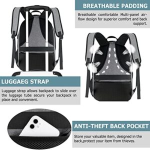 BIKROD Lunch Backpack, Business Anti Theft Durable Travel Laptop Backpack Gift for Men Fit 17 Inch Laptop, Large School Backpacks for Teen Boys Water Resistant Back Pack