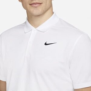 NikeCourt Dri-FIT Men's Tennis Polo (as1, Alpha, x_l, Regular, Regular, White/Black)