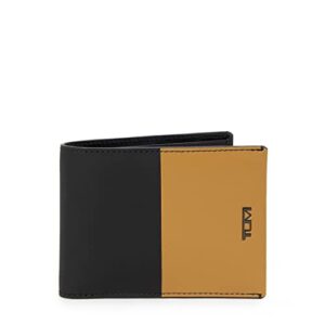 tumi - nassau slg double billfold - black/golden brown