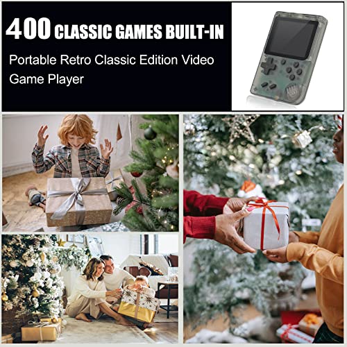 Handheld Game Console for Kids with 400 Classic Games Console Handheld Games 3.0-Inch Color Screen 1800mAh Rechargeable Battery Support Connecting TV Gift Birthday Christmas for Kids Adults