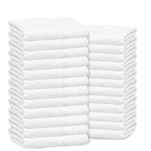 12 Pack Soft Hand Towels Set - Quick Drying & Absorbent 100% Ring-Spun Cotton - Hand Towels for Bathroom 16x27 inches - Multi Purpose for Gym, Spa, Shower, Hotel & Bathroom (White)