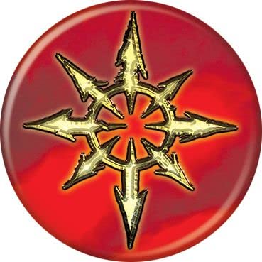 Ata-Boy Warhammer 40,000 Button Set - Chaos Stars, Black Legions, Night Lords Button Set, Officially Licensed Collectible Buttons