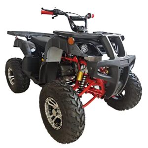 x-pro 200cc adult atv with automatic transmission w/reverse, big 23"/22" aluminium rim wheels! (black)