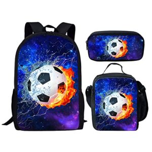 upetstory galaxy school backpacks for girls middle-school bookbag football backpacks for boys in second grade 8-12 kids school bag with lunch boxe pencil case kindergarten preschool elementary gifts