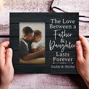 Personalized Dad Picture Frame | 6 Unique Designs incl. Baseball w/ 2 Size Options 4x6, 5x7 | Custom Fathers Day Photo Frame - Dad Gifts from Daughter, Son - Birthday Gifts for Dad