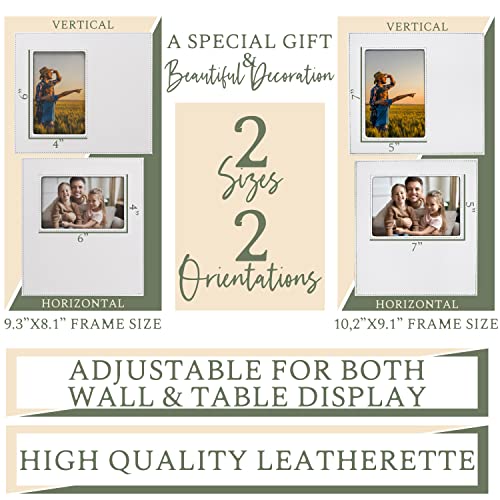 Personalized Dad Picture Frame | 6 Unique Designs incl. Baseball w/ 2 Size Options 4x6, 5x7 | Custom Fathers Day Photo Frame - Dad Gifts from Daughter, Son - Birthday Gifts for Dad