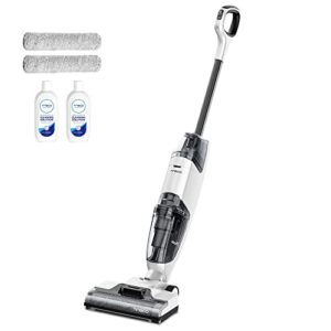 tineco ifloor 2 complete cordless wet dry vacuum floor cleaner and mop, one-step cleaning for hard floors, great for sticky messes and pet hair