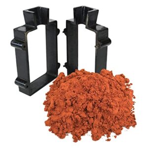 Sand Casting Set Kit with 2.2 Lbs Delft Clay Sand, Cast Iron Mold Flask Frame & 1 Kg Foundry Graphite Crucible Melting Casting Refining Gold Silver Copper Jewelry Making