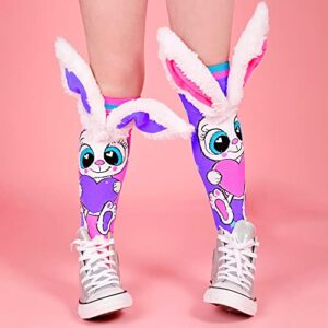 MADMIA Funny Bunny Socks, Vibrant Knee-High Socks with Cute Bendable Ears