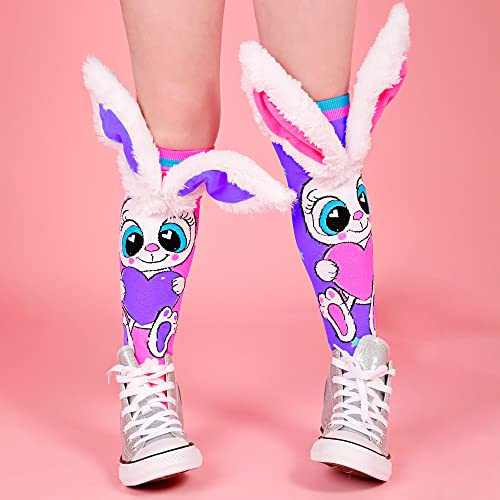 MADMIA Funny Bunny Socks, Vibrant Knee-High Socks with Cute Bendable Ears