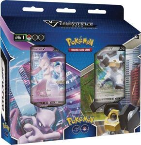 pokemon go bundle : mewtwo v vs melmetal v battle deck + 2 booster packs & trainers!