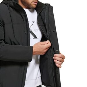 Calvin Klein Men's Arctic Faille 3 in 1 Systems Jacket, Black, Large