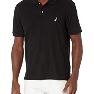 Nautica Men's Classic Fit Deck Polo, True Black, Large