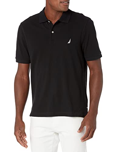 Nautica Men's Classic Fit Deck Polo, True Black, Large