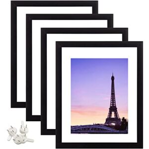 8x10 picture frame set of 4, picture frames collage wall decor,5x7 with mat or 8x10 without mat, picture frames 8 by 10 for table top display pictures wall gallery picture frames easter decorations