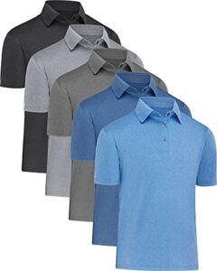 mlyenx polo shirts for men quick-dry athletic golf polo casual short sleeve moisture wicking shirts