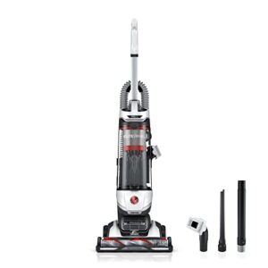 hoover maxlife elite swivel vacuum cleaner with hepa media filtration, bagless multi-surface upright for carpet and hard floors, uh75100, white