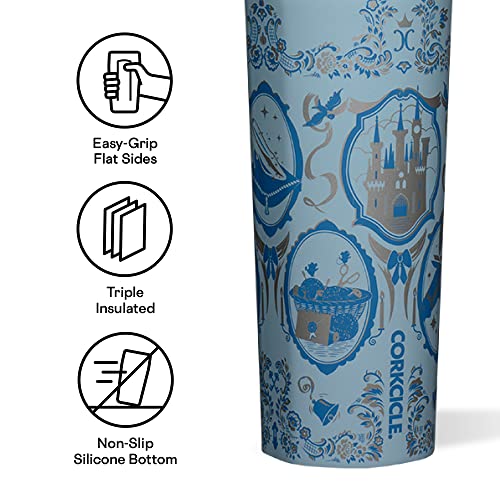 Corkcicle Disney Princess Cinderella Insulated Canteen Travel Water Bottle, Triple Insulated Stainless Steel, Keeps Beverages Cold for 25 Hours or Warm for 12 Hours, 20oz