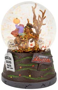 tree buddees sleepy hollow fall themed headless horseman halloween snow globe - large 6.5"