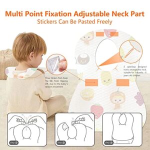 MOSHAINE Disposable Bibs 30 PCS Baby Bib Waterproof for Toddlers with Food Catcher Pocket and Adjustable Fastener Feeding Bib Suitable Kids for Feeding,Traveling,Outdoor Use