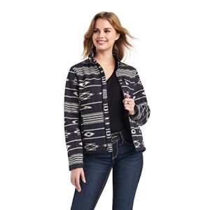 ariat women's softshell chimayo jacket, rio chiquito black/buttercream