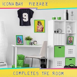 Icona Bay 4x6 Picture Frames (Green, 3 Pack), Colored Solid Wood Scandinavian Style Frames for Photo, Pizzazz Collection