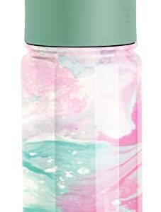 Simple Modern Kids Water Bottle with Straw Lid | Insulated Stainless Steel Reusable Tumbler for Toddlers, Girls, Boys | Summit Collection | 14oz, Pink Ocean Geode