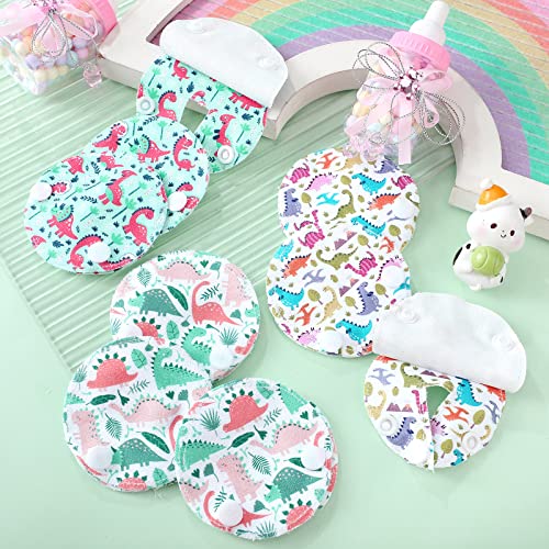 Breling 18 Pack Feeding Tube Pads Button Pads Gtube Button Covers Reusable Button Pads g Tube Cutie Dinosaur Feeding Supplies for Kids Baby Breastfeeding Nursing Care Medium