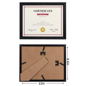 Giftgarden Black 8.5x11 Picture Frame Set of 12, Multi 8.5 x 11 Frames Bulk for Award Certificate Document Diploma, Wall or Tabletop Display