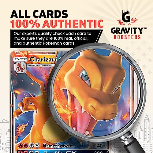 Gravity BOOSTERS | 60 Assorted Cards | Guaranteed Authentic Cards w/Real Holo Rares and a Gravity BOOSTERS Deck Box