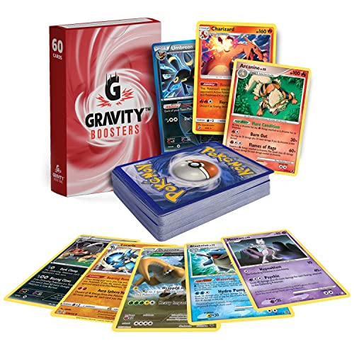 Gravity BOOSTERS Holographic Card Bundle | 60 Cards | 10x Authentic Holo Cards Guaranteed | +50 Additional Cards and a Gravity BOOSTERS Deck Box