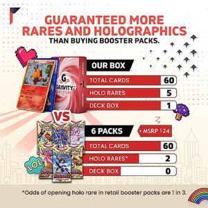 Gravity BOOSTERS Holographic Card Bundle | 60 Cards | 10x Authentic Holo Cards Guaranteed | +50 Additional Cards and a Gravity BOOSTERS Deck Box