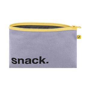 Fluf Zip Snack Sack: Reusable Snack & Sandwich Bag, Zipper Closure | Organic & Recycled Materials | Tested Food-Safe | Machine Washable (Lavender, Snack)