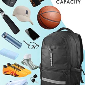 BROTOU Soccer Bag, Basketball Backpack with Ball Compartment, Soccer Backpack for Basketball/Volleyball/Football, Large Capacity Sports Equipment Bags for Men/Women (Black new)