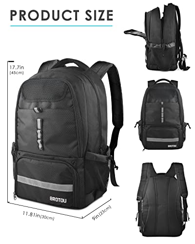 BROTOU Soccer Bag, Basketball Backpack with Ball Compartment, Soccer Backpack for Basketball/Volleyball/Football, Large Capacity Sports Equipment Bags for Men/Women (Black new)