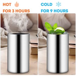 12oz Stainless Steel Insulated Sippy Cups with Handles, 2 Pack Spill Proof Vacuum Tumbler for Toddlers, Kids Straw Cup with 2 Lids, Double Wall Kids Travel Mug Tumbler with Handles for School, Outdoor