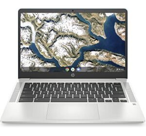 hp chromebook 14a-na0120nr 14 inch hd laptop intel celeron n4120 intel uhd graphics, 4gb lpddr4 ram, 32gb emmc computer storage, chromeos, usb type-c, wifi, bluetooth forest teal (renewed)