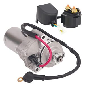 jcklw starter motor for 50cc 70cc 90cc 100cc 110cc 125cc with solenoid relay atv dirt bike pit bike dune buggy sandrail quad 4 wheelers ssr roketa tao tao coolster jonway sunl go karts