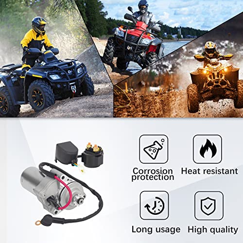 JCKLW Starter Motor for 50cc 70cc 90cc 100cc 110cc 125cc with Solenoid Relay ATV Dirt Bike Pit Bike Dune Buggy Sandrail Quad 4 Wheelers SSR Roketa Tao tao Coolster Jonway SunL Go Karts