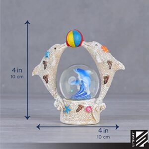 Ocean Themed Snow Globe (Double Dolphin)